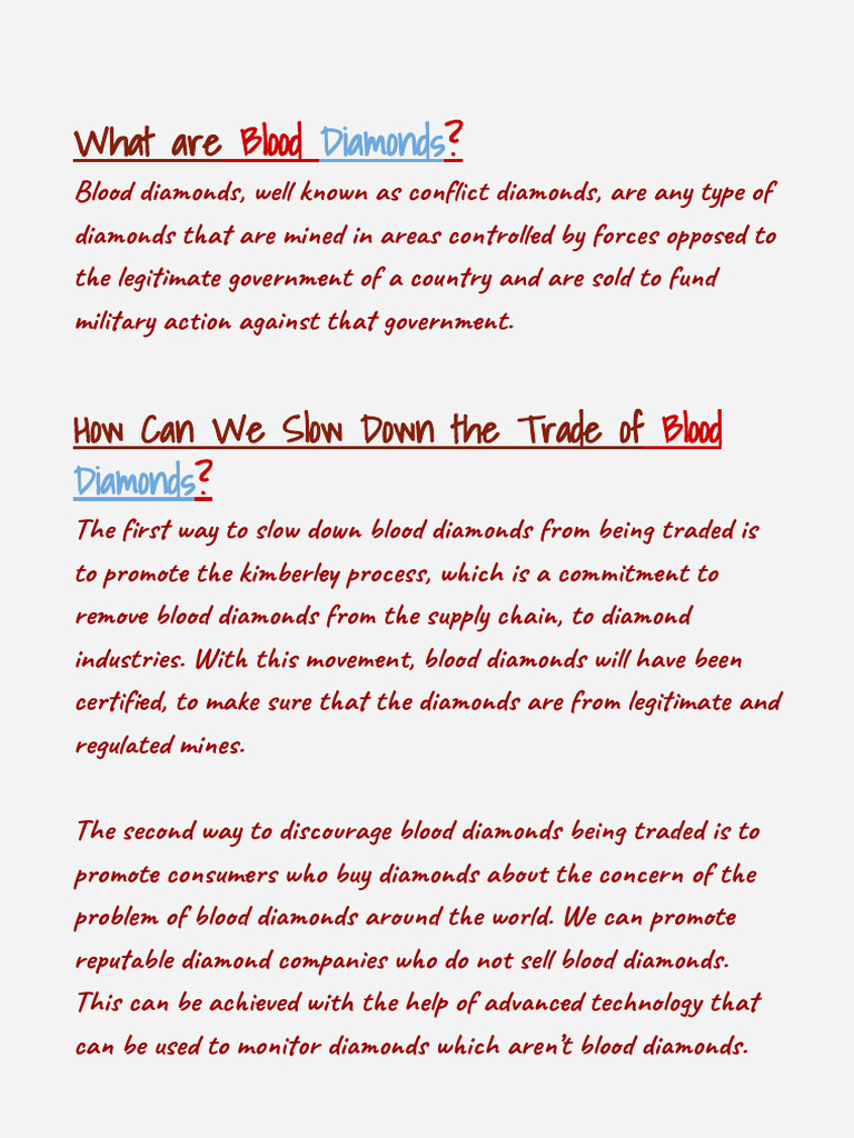 Blood diamonds | PDF