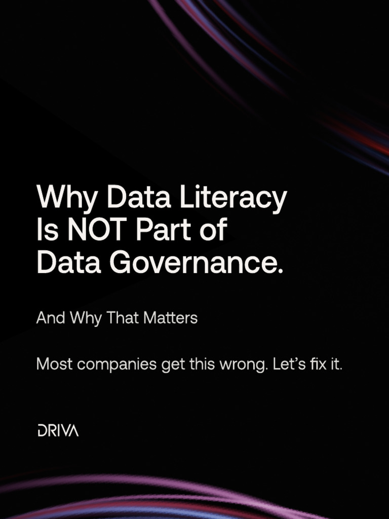 Data Literacy vs. Data Governance Explained | PDF