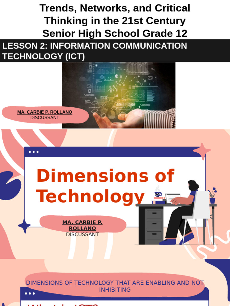 LESSON 2- ICT-Dimensions of Technology | PDF | Astronomía | Ciencias ...