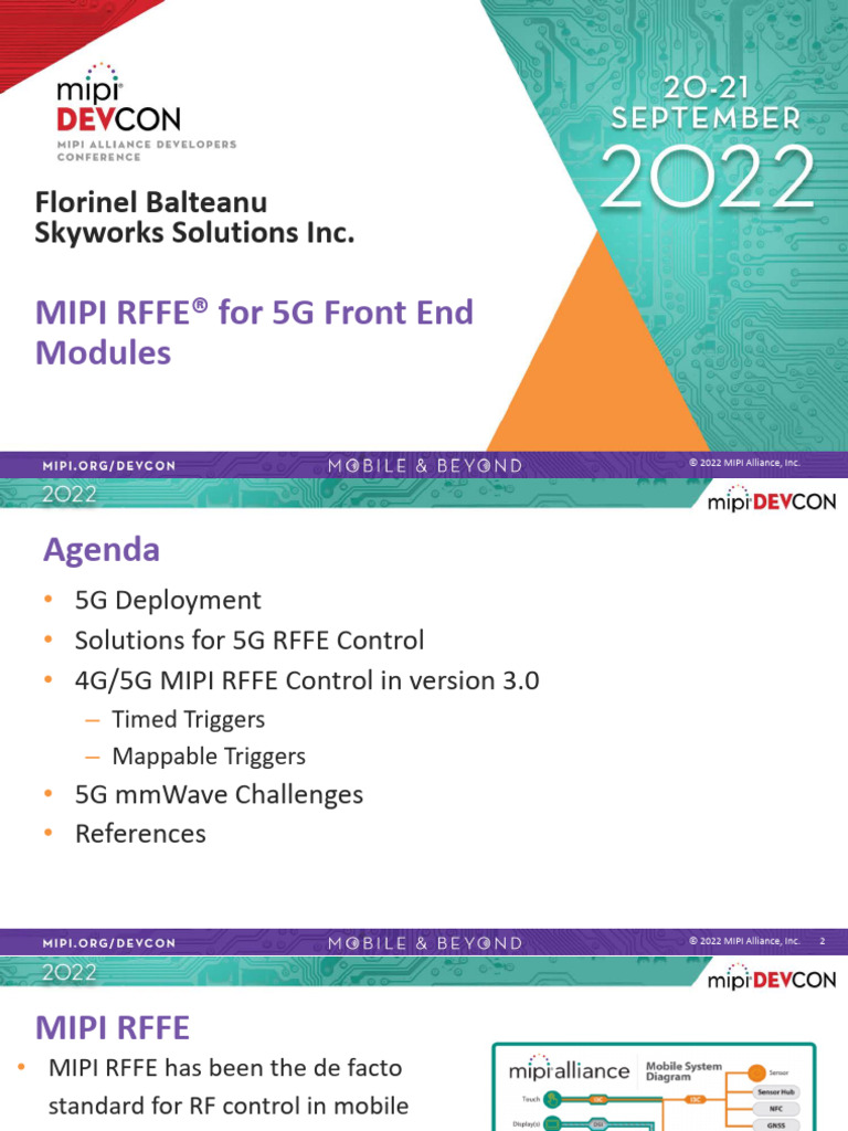 2022 MIPI DevCon RFFE 5G Front End Modules | PDF | 4 G | Duplex ...