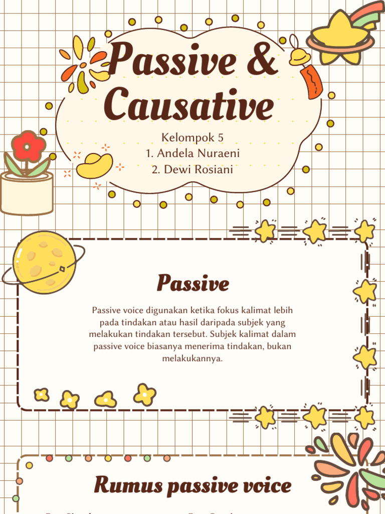 Kelompok 5 Advanced Structure - Passive&causative | PDF | Morphology | Grammatical Conjugation