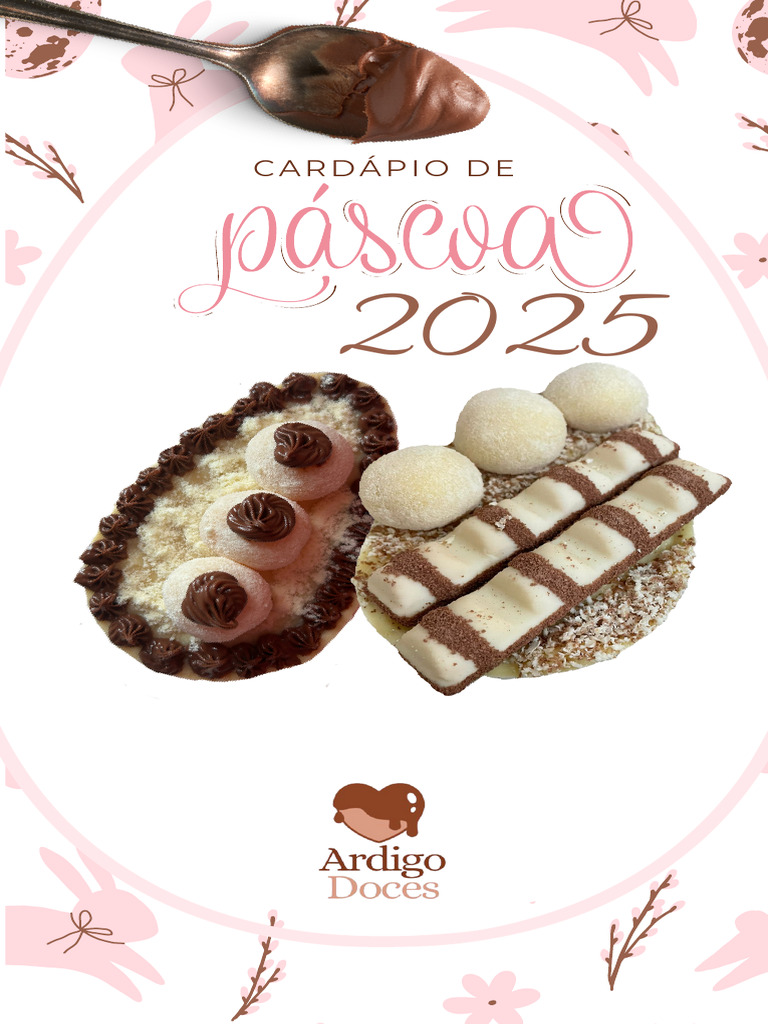 Cardápio de Páscoa 2025: Delícias Chocolatadas | PDF | Chocolate | Lanche