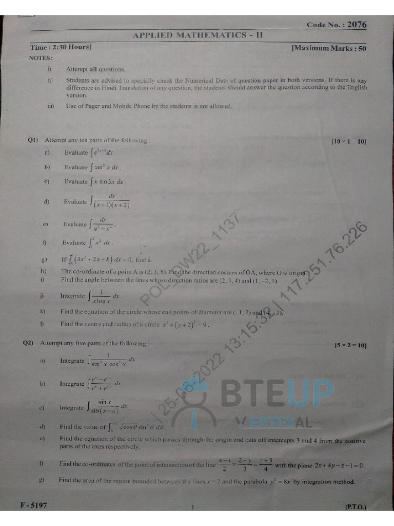 Applied-Mathematics-2-June2022 | PDF