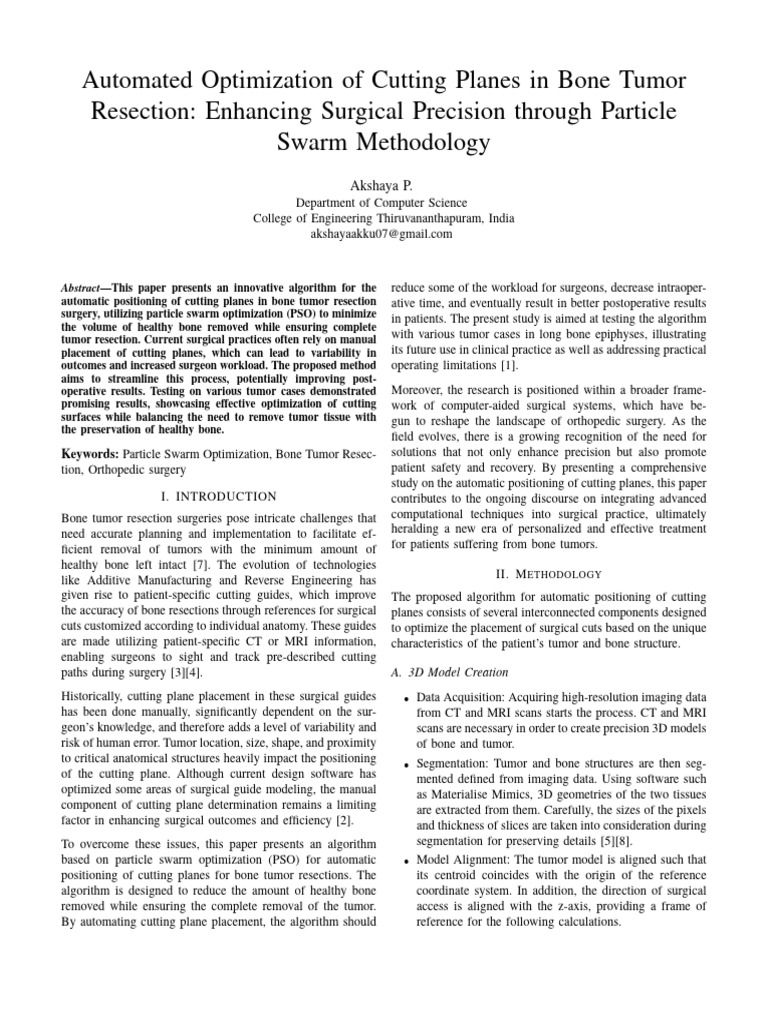 Automated Cutting Planes in Tumor Surgery | PDF | Surgery | Ct Scan