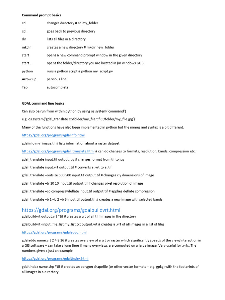 CMD Gdal Basics | PDF