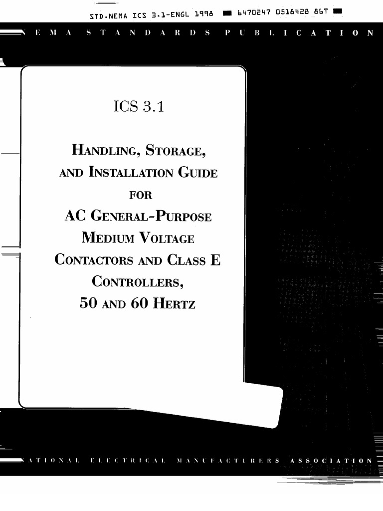 NEMA ICS 3.1 Mdium Voltage Controllers | PDF
