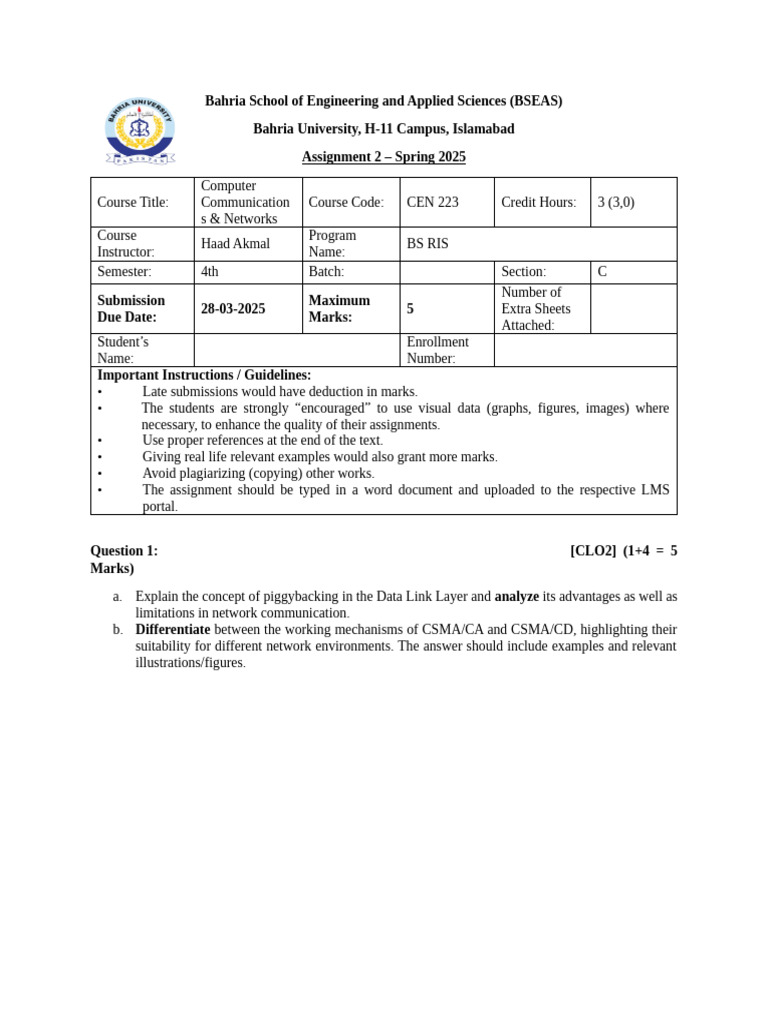 CCN-Assignment-2-SP25-23032025-014038pm | PDF