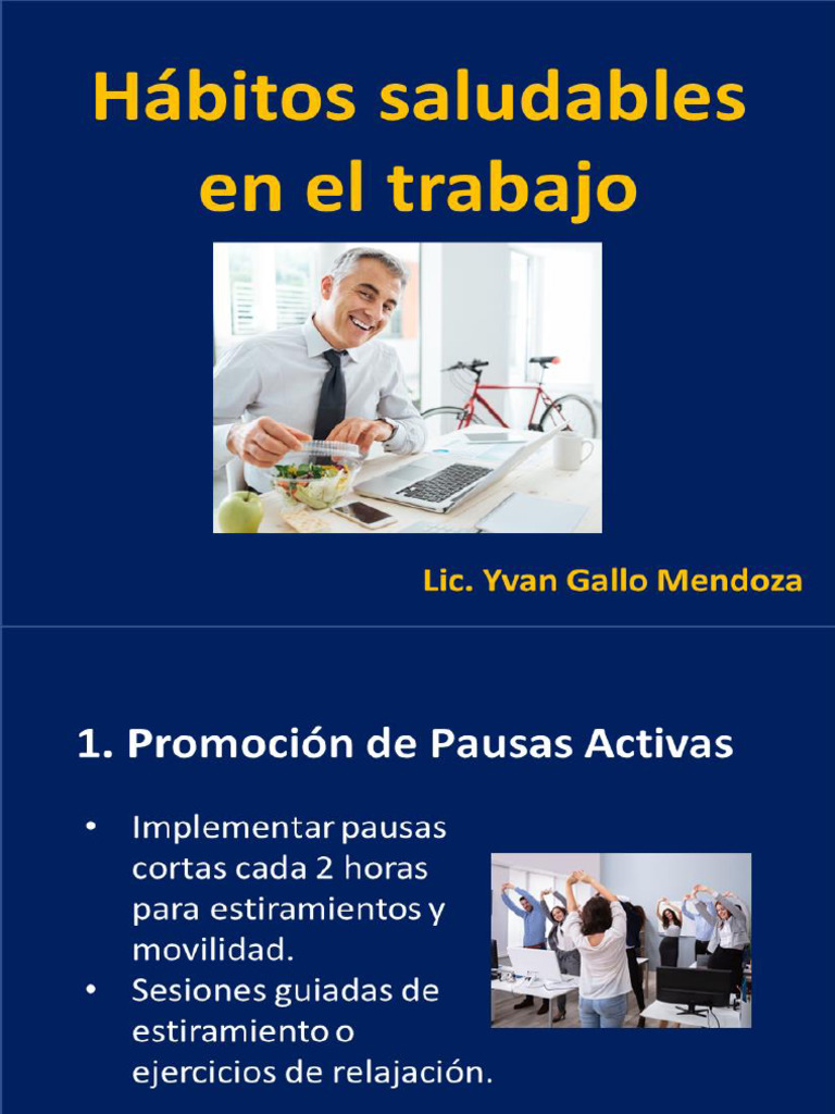 Habitos Saludables En El Trabajo Pdf