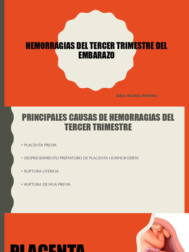 Hemorragias Del Tercer Trimestre Del Embarazo | PDF | Especialidades Medicas | Reproducción humana