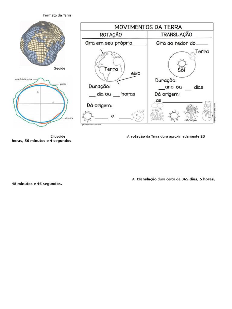 Formato e Movimento da Terra | PDF