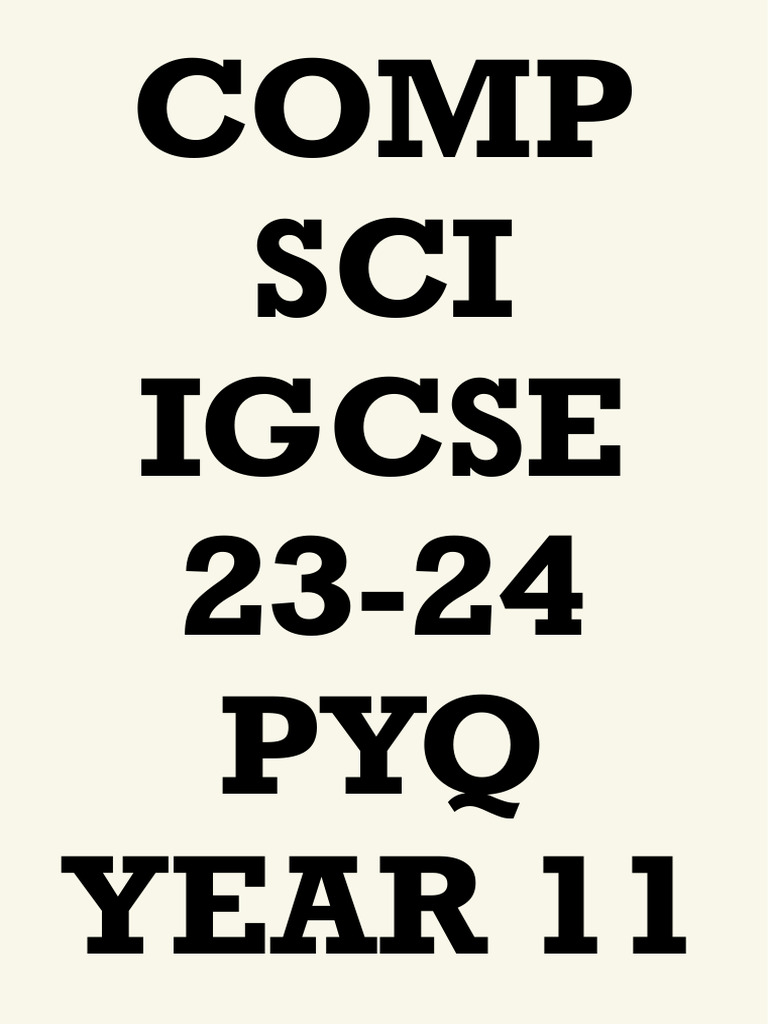 CS Past Paper Book | PDF | Computer Data Storage | World Wide Web