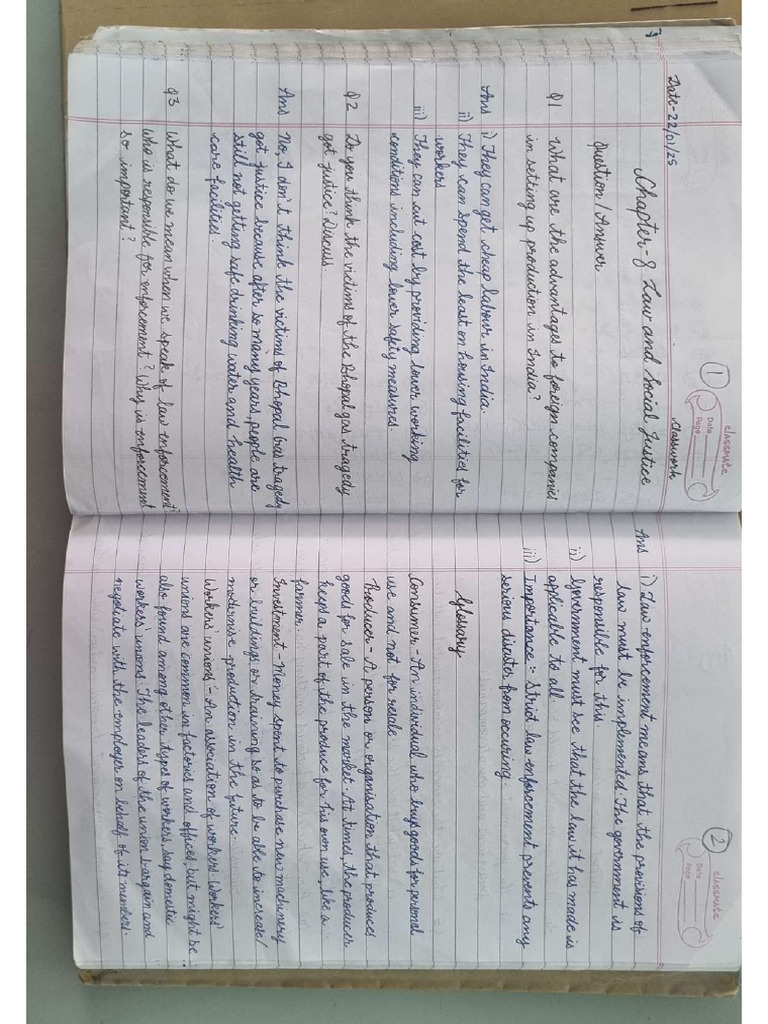 Civics Chapter 8 Law and Social Justice ( | PDF
