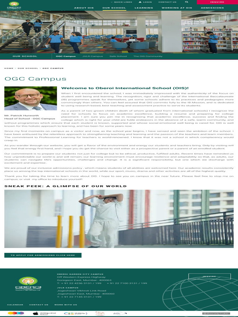 OGC Campus - Oberoi International School | PDF