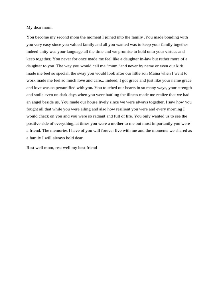 My Dear Mom | PDF