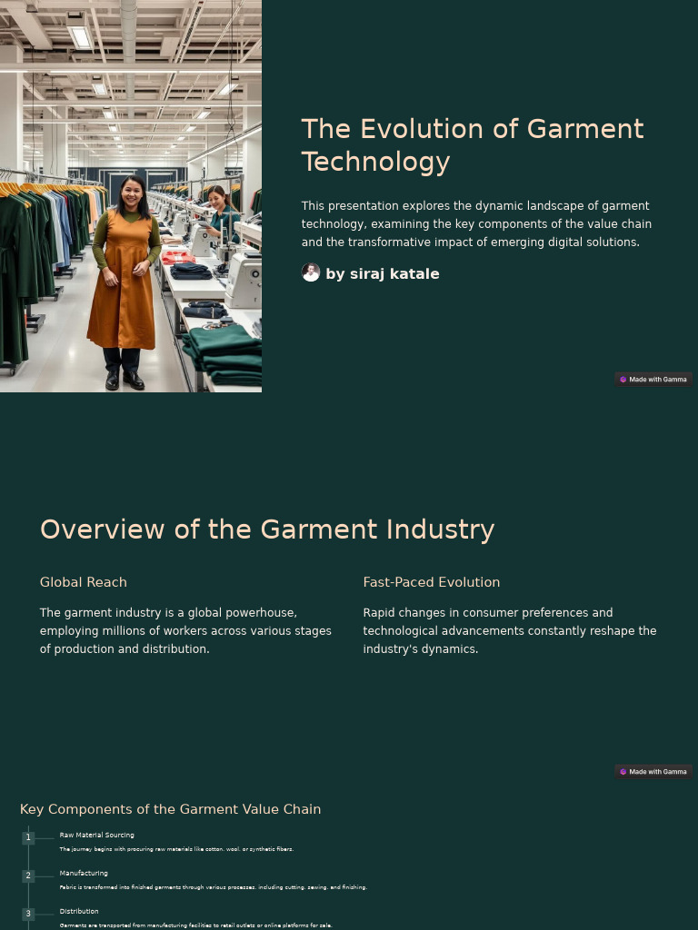 The Evolution of Garment Technology | PDF | Clothing Industry | Clothing