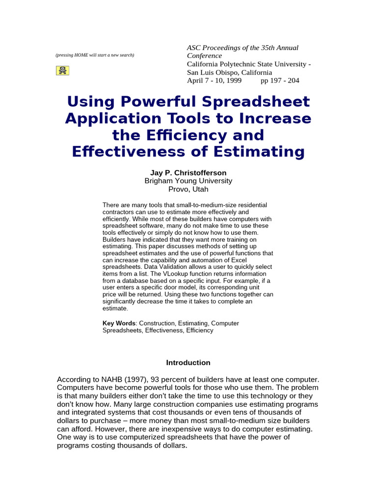 Using Powerful Spreadsheet Application Tools To Increase The Efficiency ...