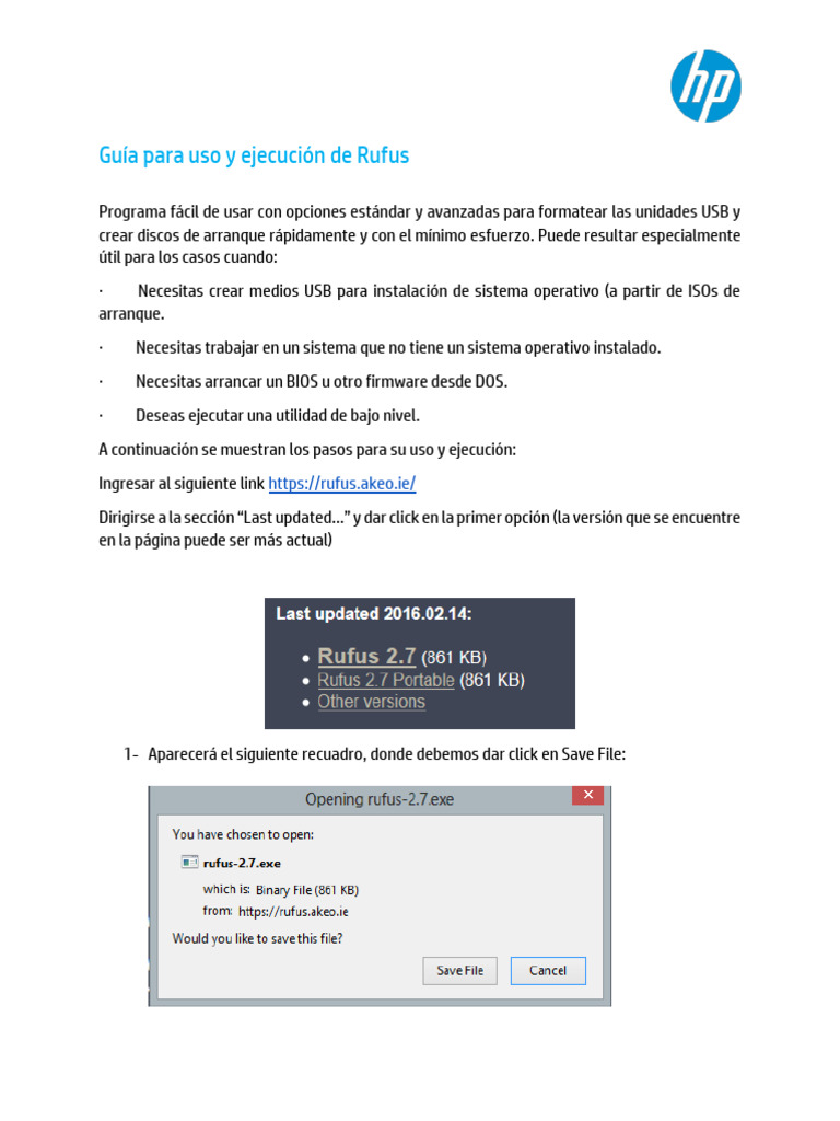 Guía rápida para usar Rufus en Windows 10 | PDF