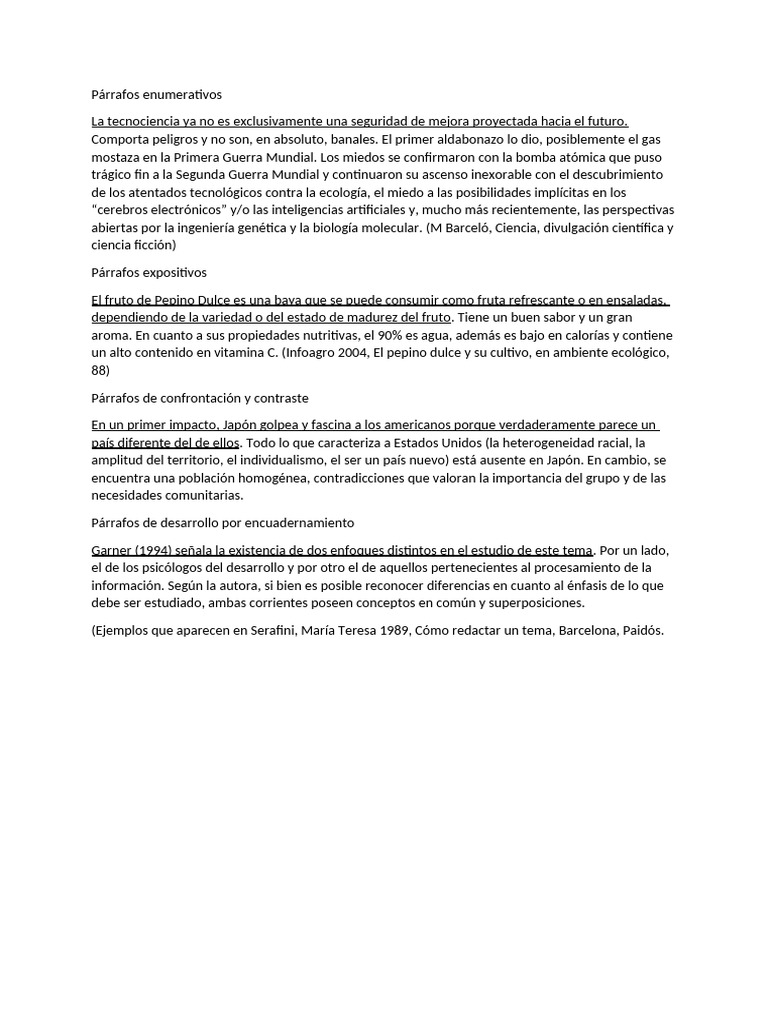 Ejemplos de párrafos (2) | PDF