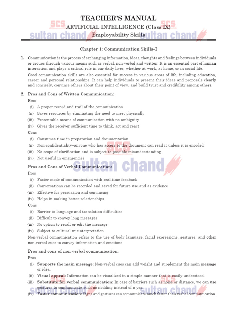 Artificial Intelligence IX (Teacher's Manual) Final | PDF ...