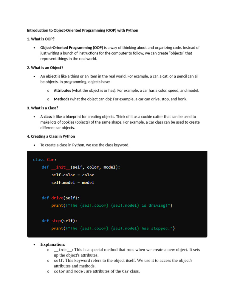 Introduction To OOP | PDF