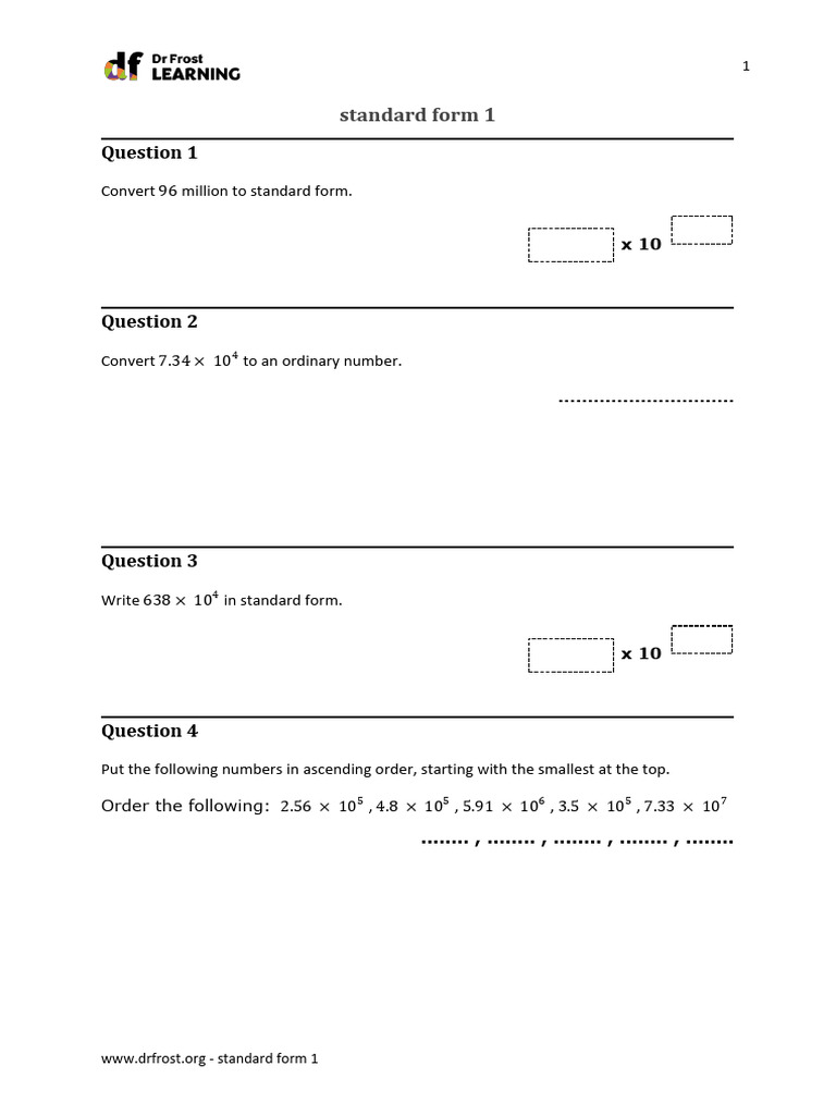 Standardform 1 | PDF
