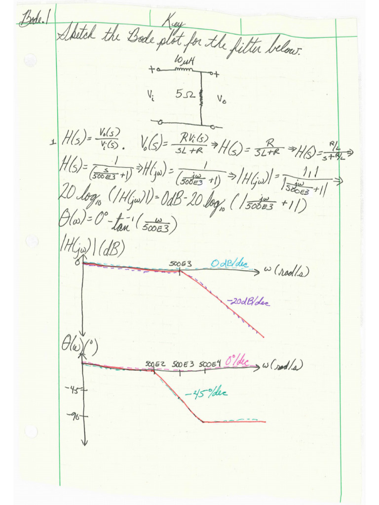 Bode Plots Key PDF | PDF