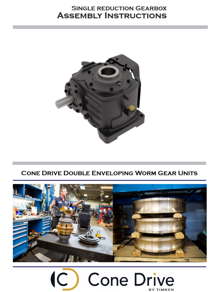 ConeDrive Single-Reduction-Gearbox-Assembly-Instructions | PDF | Gear ...