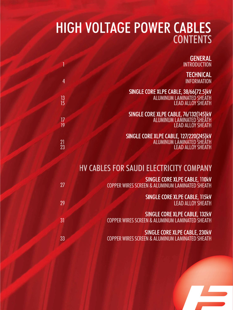 BAHRA HV Cable Tds | PDF