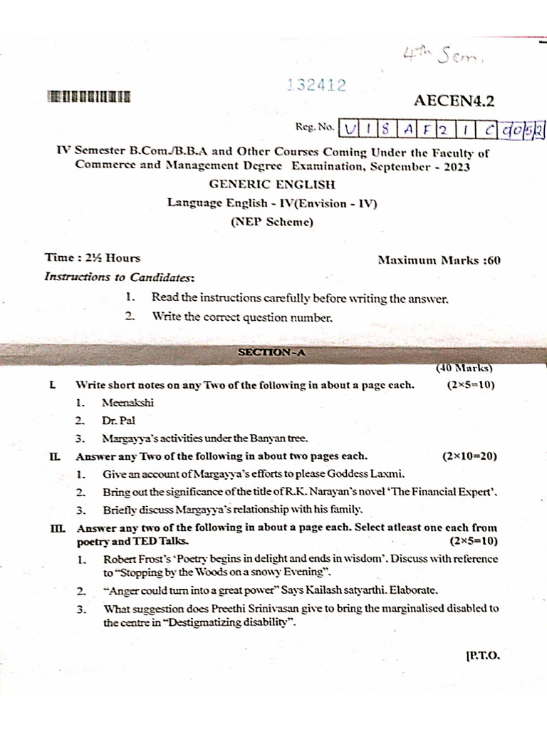 Previous Year QP | PDF