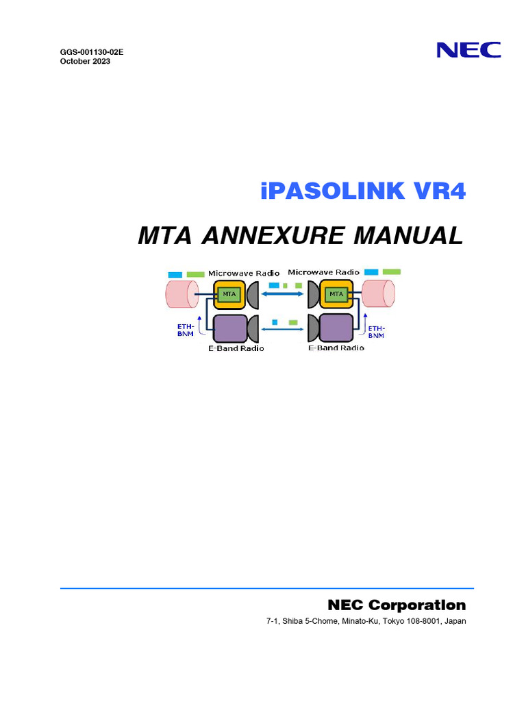 Ipaso VR A7 GGS-001130-02E Mta Annex | PDF | Network Topology | Quality ...