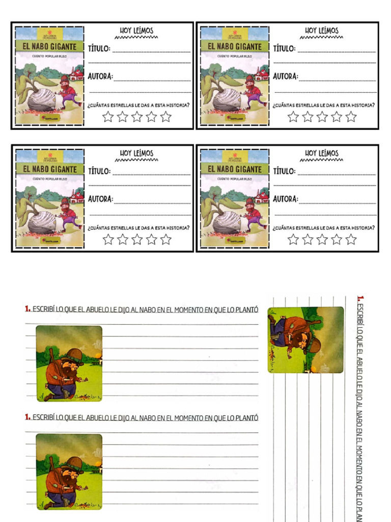 El Nabo Gigante Actividades | PDF