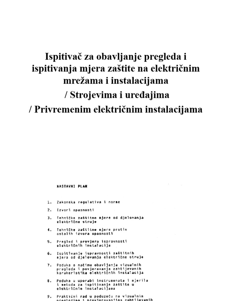 El Instalacije ST, STR, Priv | PDF