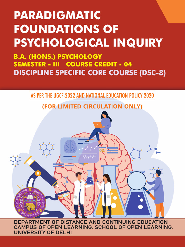 DSC 08 Paradigmatic Foundations of Psychological Inquiry | PDF ...