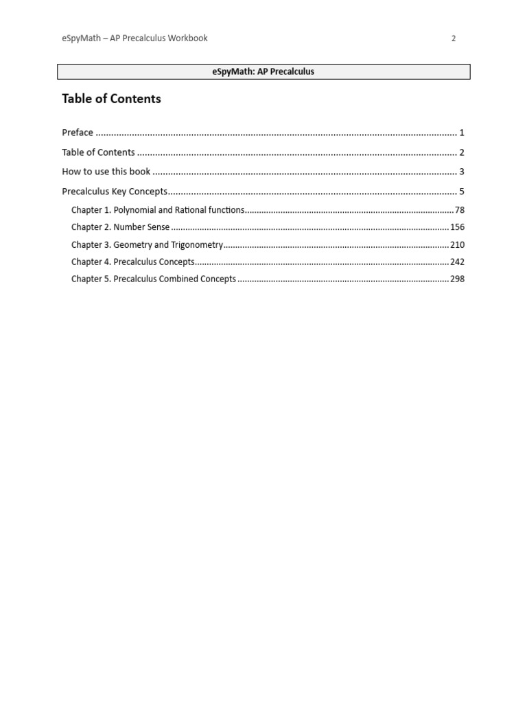 eSpyMath-AP-Precalculus Workbook - Sample | PDF | Logarithm ...