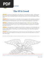 FFA Creed All Paragraphs | PDF | Agricultural Science | Agriculture