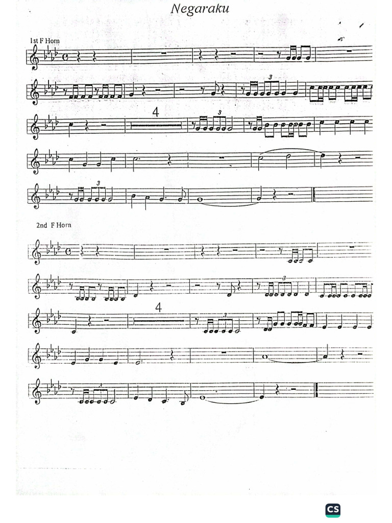 HORN IN F 州国校 | PDF