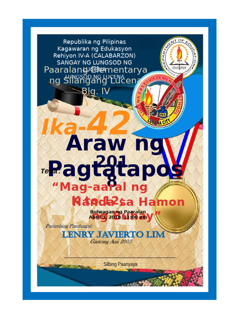 Graduation Cover Tagalog | PDF