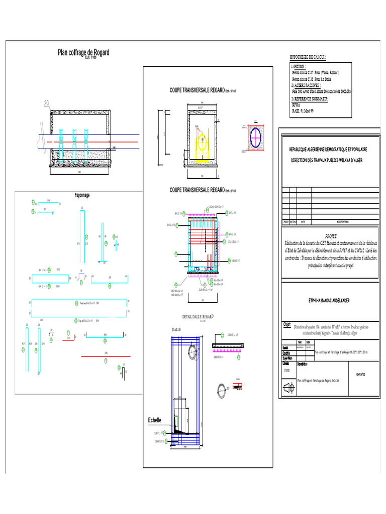Plan de Coffrage pour Rogard 6x3x3m | PDF