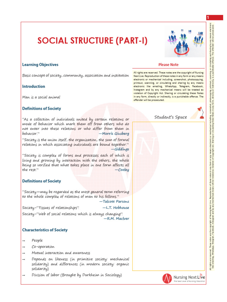 400 @med LearnBot Handwritten Notes Social Structure Social Structure ...