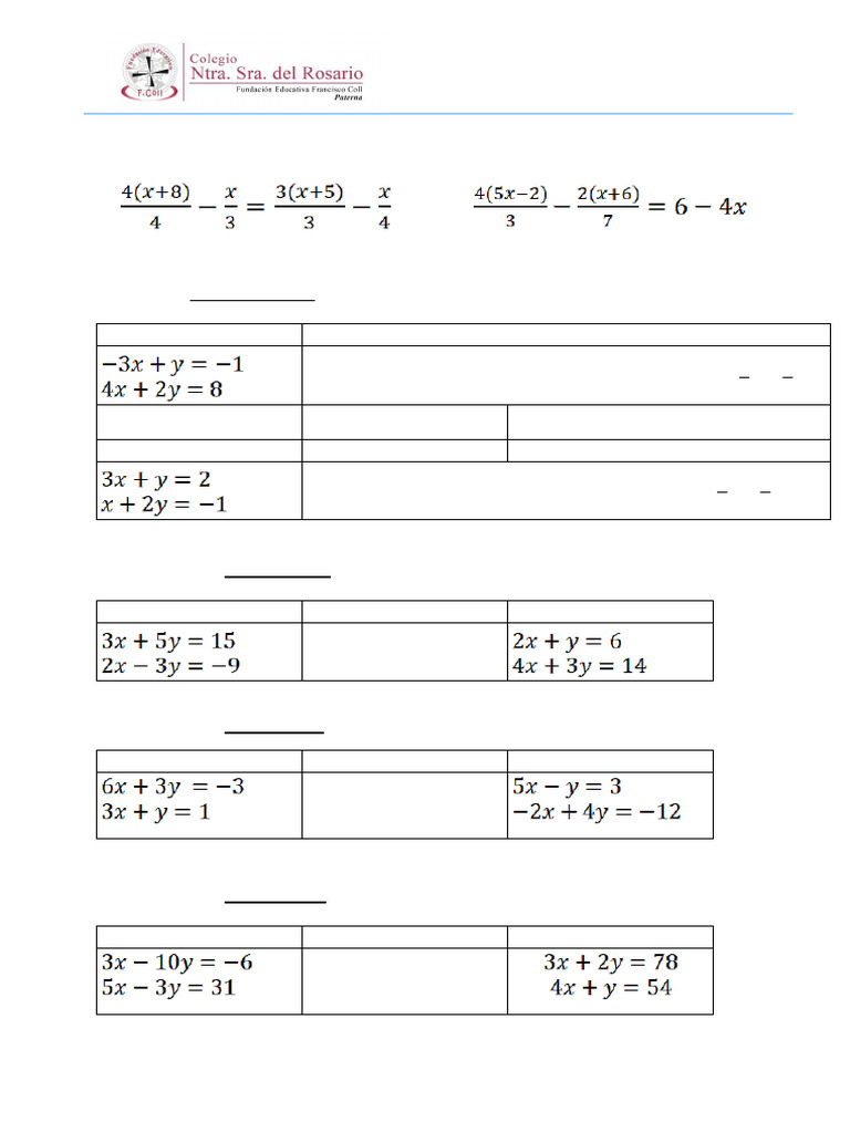 DEBERES 2 ecuaciones y sistemas 2º ESO | PDF