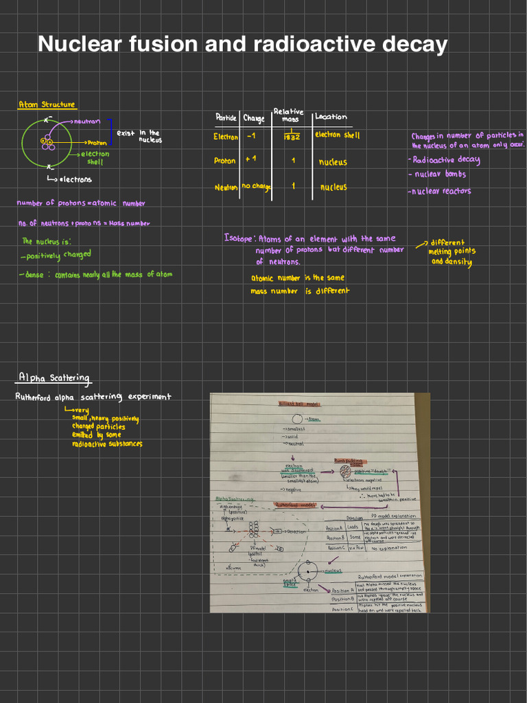 Nuclear Fusion and Radioactive Decay | PDF | Radioactive Decay | Neutron