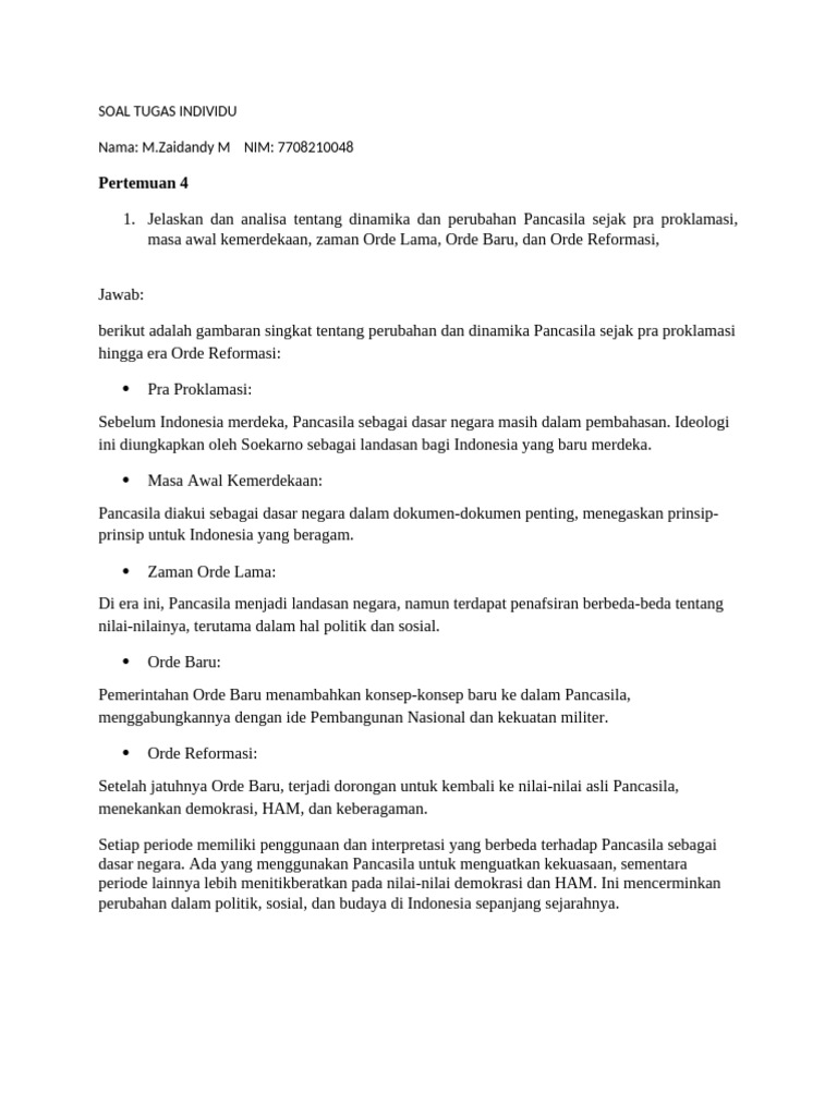 SOAL TUGAS INDIVIDU Pertemuan 4-KCH | PDF