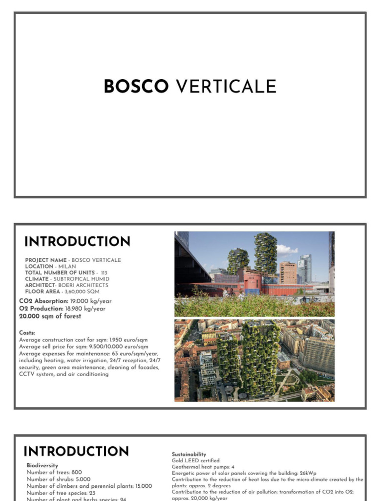 PDF Bosco Verticale Case Study - Compress | PDF