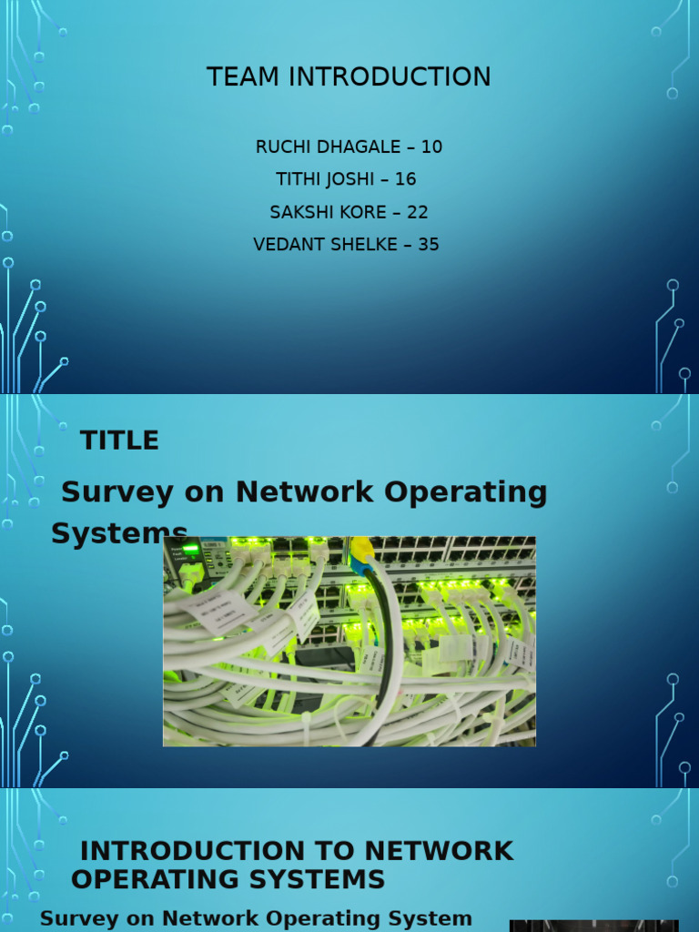 Nos Network Operating System | PDF | Operating System | Computer Network