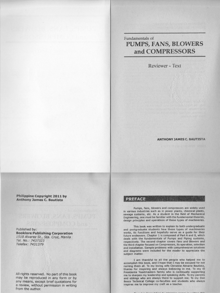 Pumps, Fans, Blowers, & Compressors | PDF | Pump | Fluid Dynamics