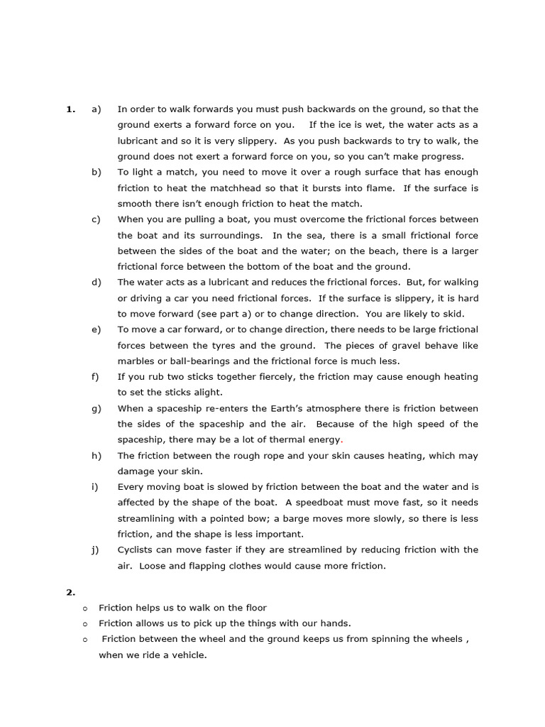 ch-14 More About Forces Textbook Exercise | PDF | Friction | Classical Mechanics