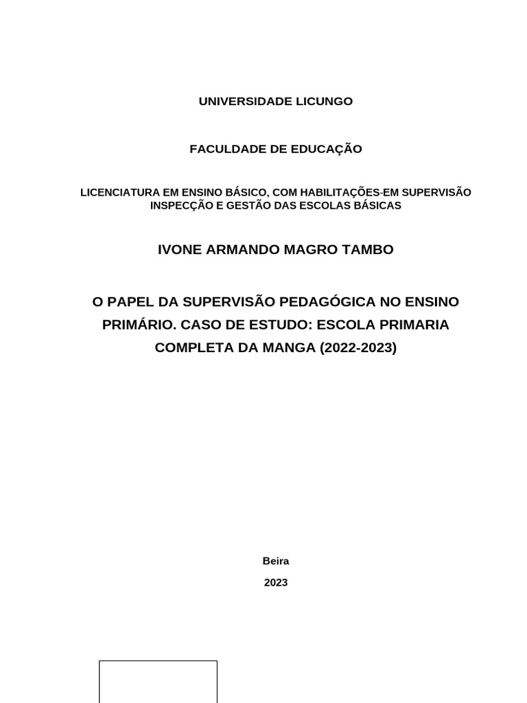 VF2 MONOGRAFIA IVONE1 | PDF | Pedagogia | Aprendizado