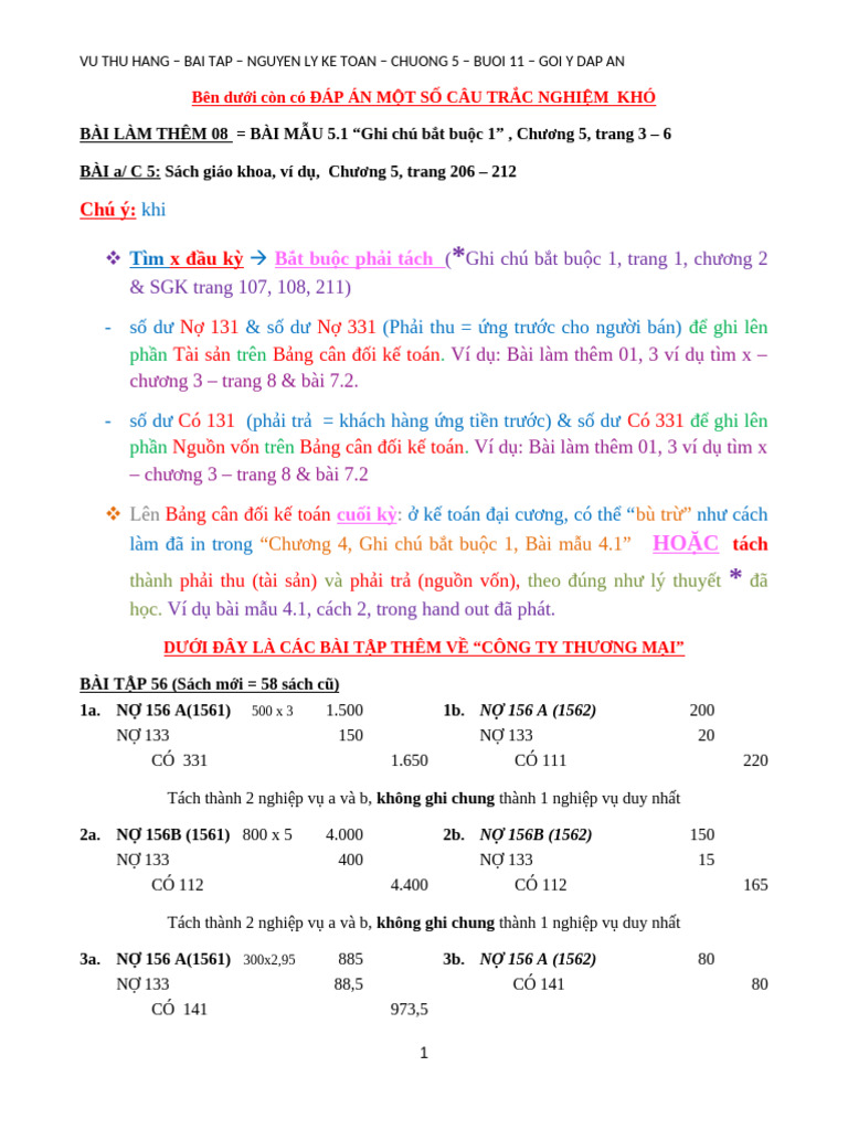 C 5 - BT - Buoi 11 | PDF