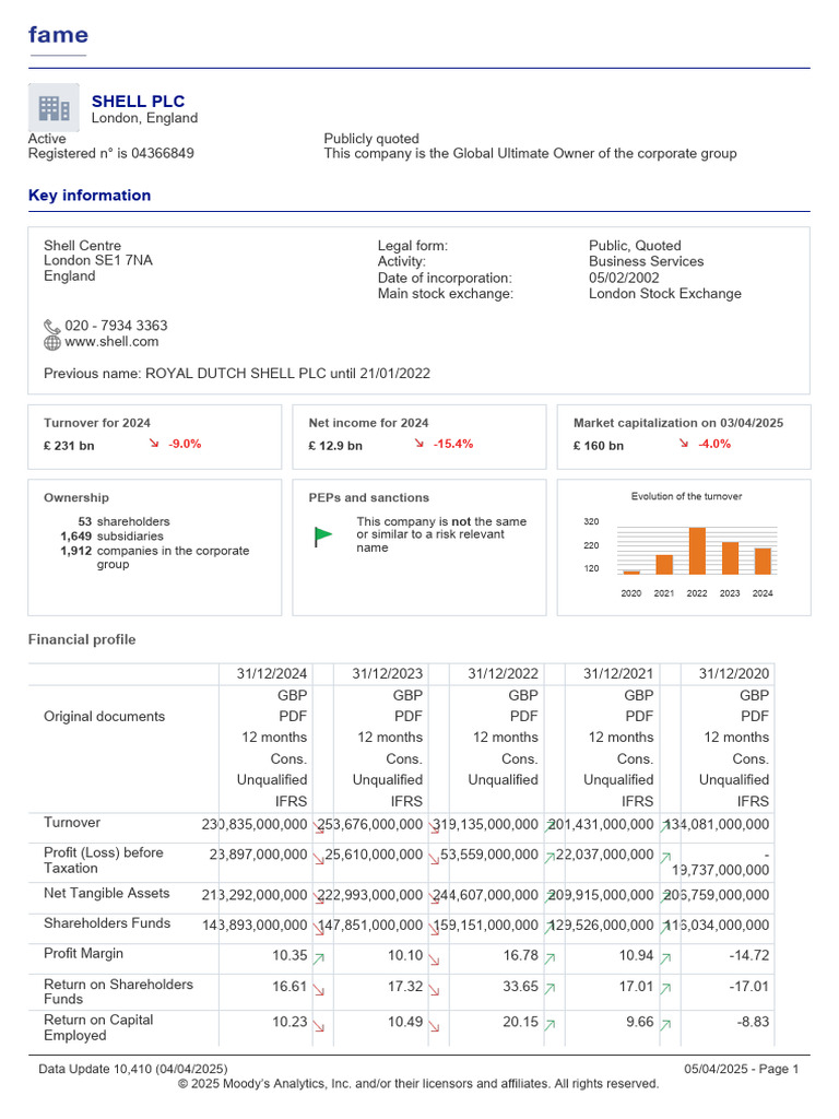 Shell 2024 Financial Statements | PDF | Natural Gas | Oil