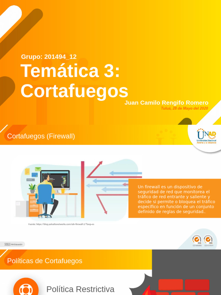 Presentacion UNAD Linux | PDF | Cortafuegos (informática) | Dirección IP